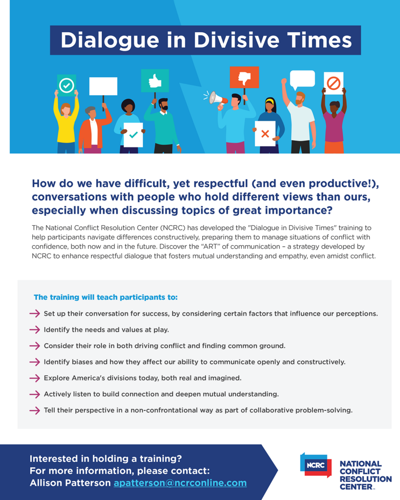 Dialogue in Divisive Times: Resolve Workplace Conflict & Bias | NCRC